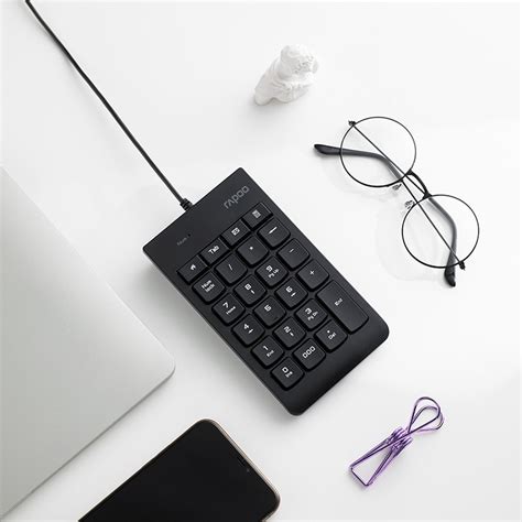 Rapoo K10 Wired Numeric Number Pad Keyboard 23 Keys Plug And Play Multimedia Shortcuts
