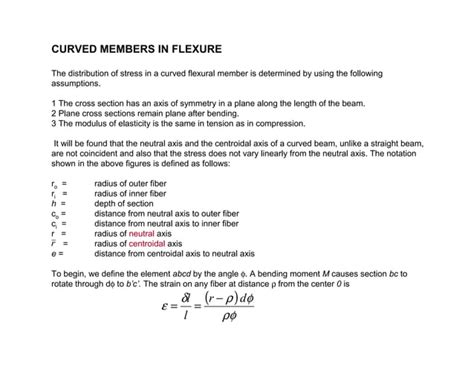Curved Beams Stress Equations Pdf
