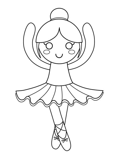 Simple Ballet Dancer Coloring Page Download Print Or Color Online