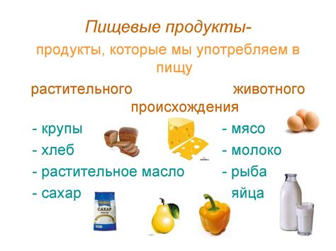 Пищевые продукты Питательные вещества и их превращение Online