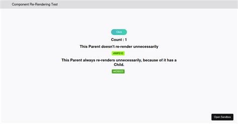 React Rerender Test Examples Codesandbox
