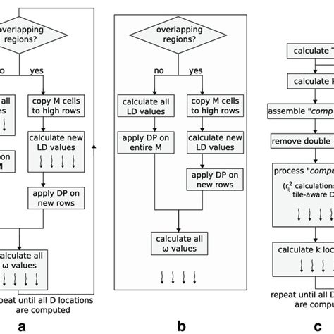 the algorithmic steps of three parallelization strategies in omegaplus