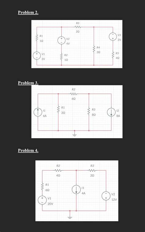 Solved Points Solve The Four Following Circuits Chegg