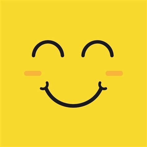 Emoji Background Cute Smile Premium Vector