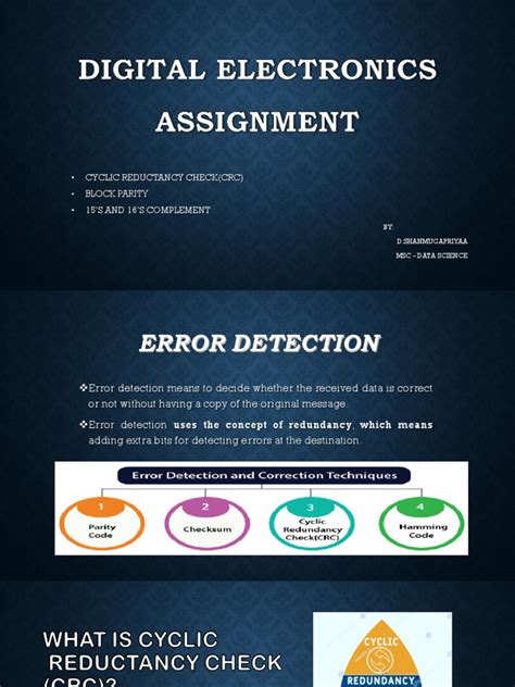 Digital Electronics Assignment Pdf Error Detection And Correction