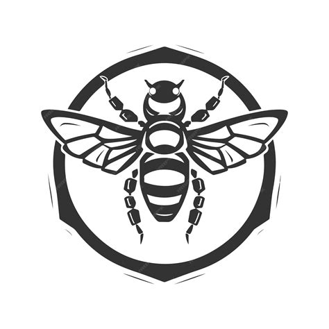 코발트 말벌 전투기 빈티지 로고 라인 아트 개념 흑백 색상 손으로 그린 그림 프리미엄 벡터