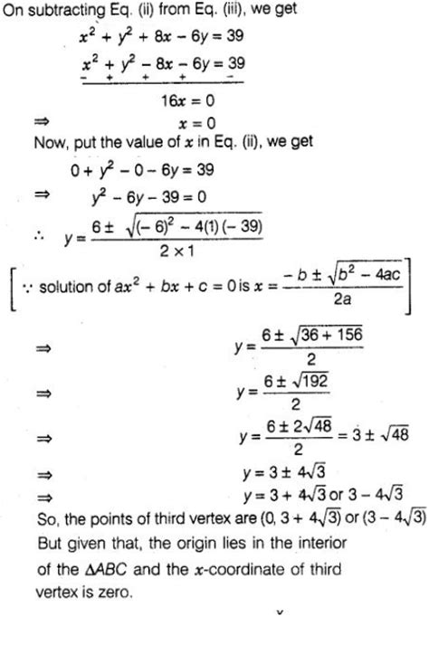 If 4 3 And 4 3 Are Two Vertices Of An Equilateral Triangle