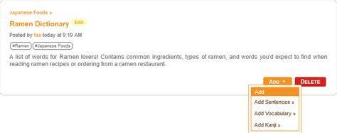 Creating Lists Of Sentences Vocabulary And Kanji Tanoshii Japanese