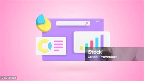Business Workflow Data Analyzing Bar Graph Diagram Internet Browser 3d