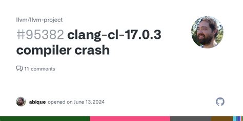 Clang Cl 17 0 3 Compiler Crash Issue 95382 Llvm Llvm Project GitHub