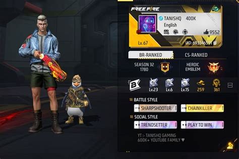 Tanishq Gaming Vikash Patel की Free Fire Max Id स्टैट्स Kd रेश्यो