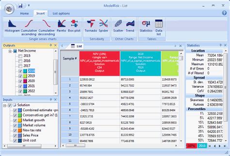 sids simulation imported data files vose software