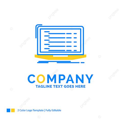 Api Development Vector Design Images Api App Coding Developer Laptop Blue Yellow Business Logo
