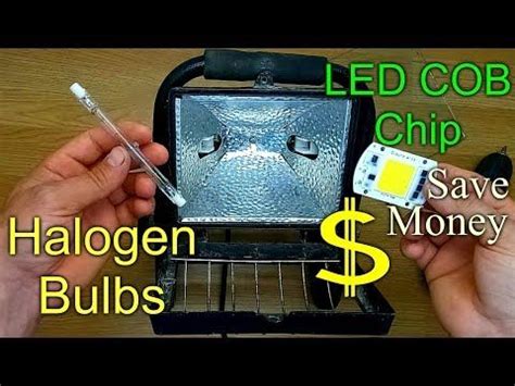 How To Replace Convert A Halogen Floodlight With An LED Chip YouTube Led Garage Lights