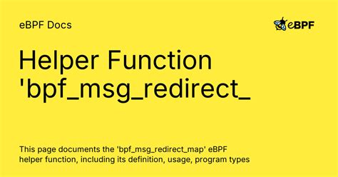 Helper Function Bpf Msg Redirect Map EBPF Docs