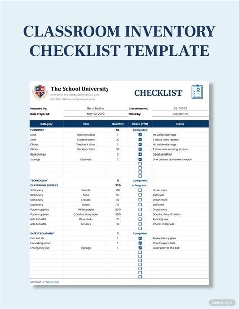 Classroom Inventory Form Template Deped At Lenore Schwartz Blog