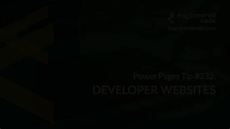 power pages tip 232 developer websites engineered code nicholas