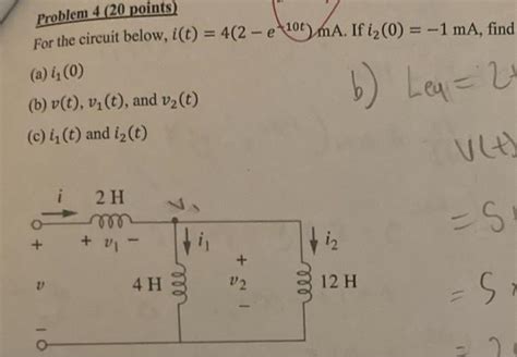 Solved Problem 4 20 Points For The Circuit Below Chegg Com