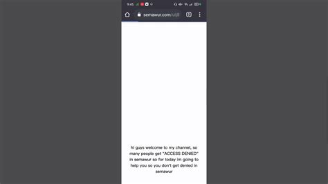 How To Fix Access Denied On Semawur YouTube