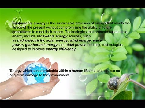 Sustainable Energy Ppt PPT Power And Energy Industry Industries