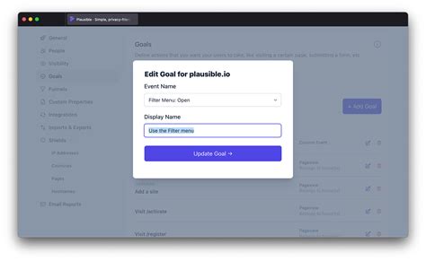 Custom Events Plausible Docs
