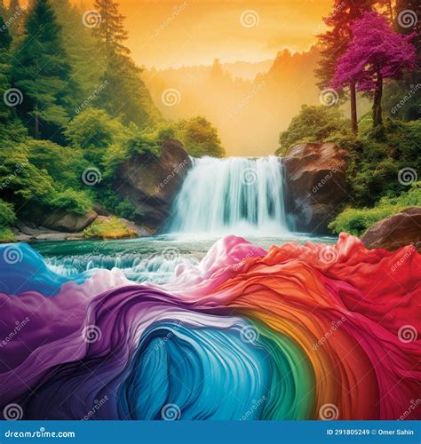 Vibrant Cascade Stock Image Image Of Sense Greenery