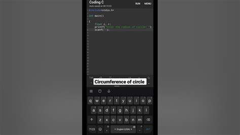 circumference of circle in c program shorts edu boi youtube
