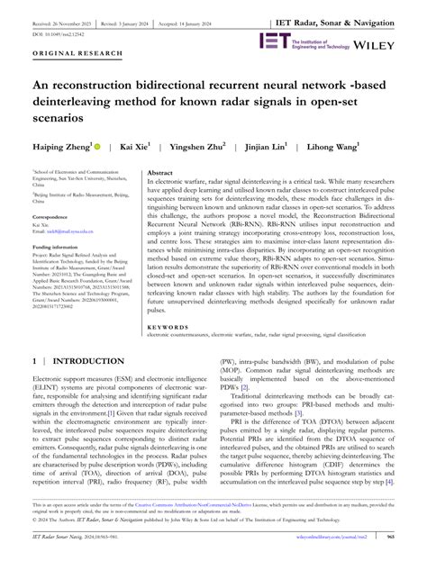 pdf an reconstruction bidirectional recurrent neural network ‐based