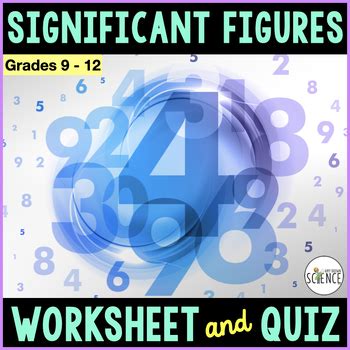 Significant Figures Digits Practice Worksheet And Quiz Set By Amy Brown Science