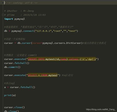 Python链接mysql数据库并执行sql语句python 如何连接mysql数据库并执行sql语句 Csdn博客