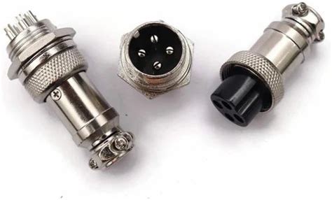 4 Pin Thread Male Female Panel Metal Aviation Wire Connector Plug Cnc 4pin At ₹ 45 Piece New