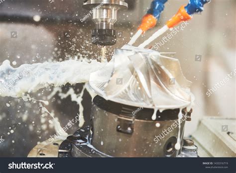 Cnc Milling Machine Work Coolant Lubrication Stock Photo Shutterstock