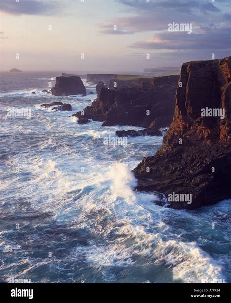 Basalt Cliffs Of Esha Ness Mainland Northmaven Shetland Scotland