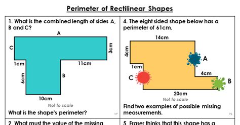 Perimeter Irregular Shapes Worksheets Answers