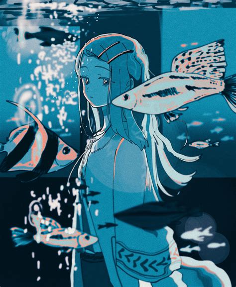 Safebooru 1girl Absurdres Aoyama Wasabi Aquarium Closed Mouth Coat