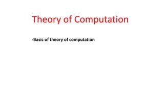 Toc 1 | gate | Theory of computation | PPTX | Programming Languages | Computing
