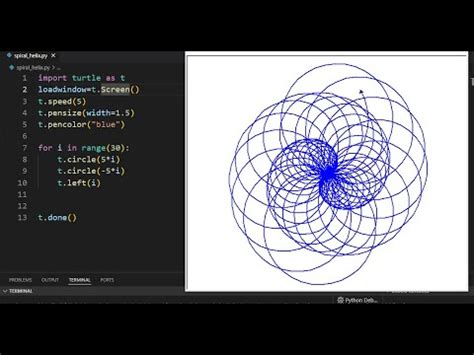 How To Draw A Spiral Helix Using Pyhtonturtle Youtube