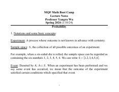 Understanding Probability Notations Basic Concepts Course Hero