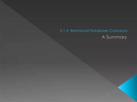 Ppt 3 1 5 Relational Database Concepts Powerpoint Presentation Free