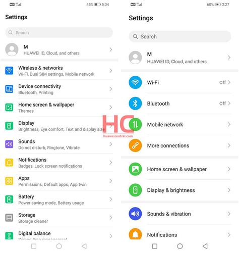 EMUI Vs EMUI Changes In User Interface Huawei Central