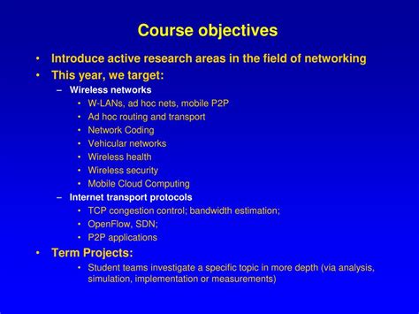 CS 218 Advanced Computer Networks Fall 2017 Course ID : CS218 Class hour : MW 8: :00 pm Dodd ppt ...