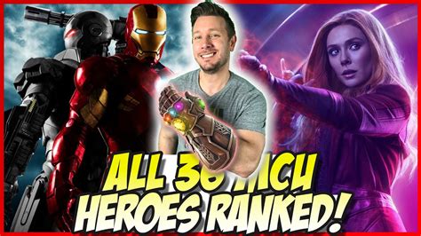 All 36 Mcu Heroes Ranked From Worst To Best Youtube