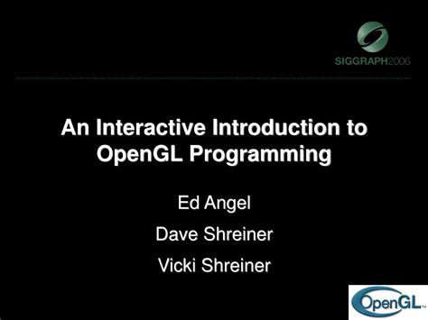 PPT An Interactive Introduction To OpenGL Programming PowerPoint Presentation ID