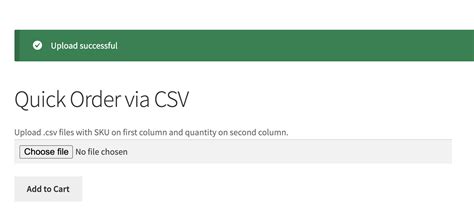 Quick Orders Via Csv Upload B2bking