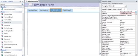 How To Create A New Navigation Form In Access 2010 And Set It As