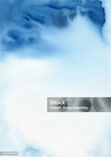 아름 다운 파란색 수채화 배경입니다 손으로 그린 바다 그림입니다 블루 수중 해양 생물 강에 대한 스톡 벡터 아트 및 기타 이미지 Istock