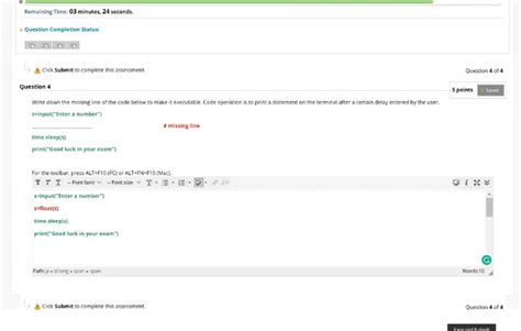 Solved Remaining Time Minutes Seconds Question Chegg