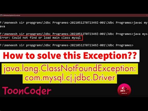 Java Lang ClassNotFoundException Mysql Cj Jdbc Driver Solved How