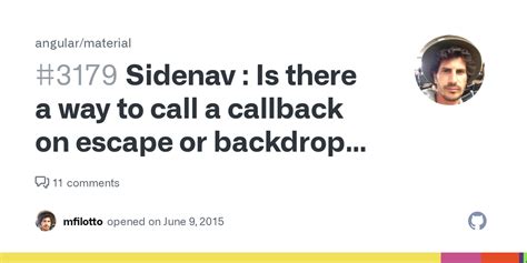Sidenav Is There A Way To Call A Callback On Escape Or Backdrop Close · Issue 3179