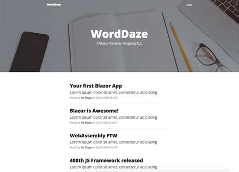 building a blogging app with blazor listing posts chris sainty